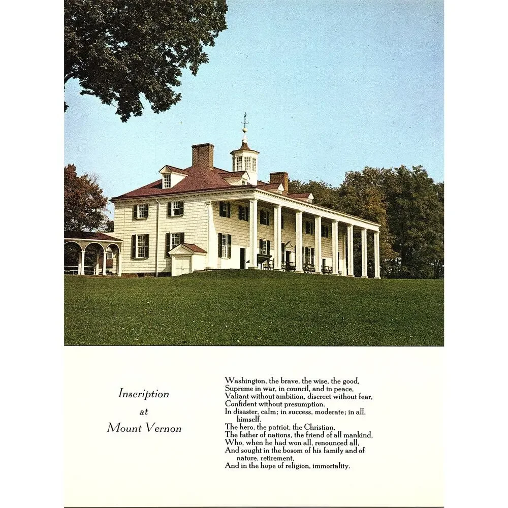 None and/or Unknown | Other | Inscription At Mount Vernon 97s Poem ...